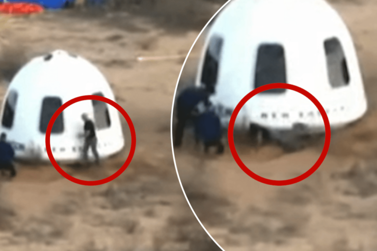 Jeff Bezos face-plants while trying to greet fiancee Lauren Sanchez ...